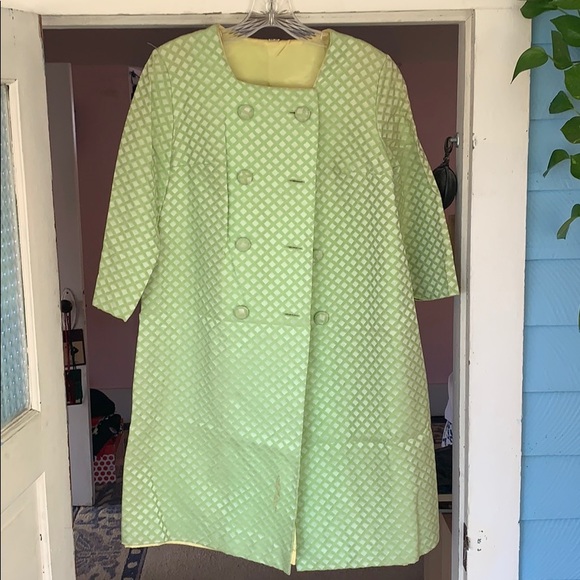 Jackets & Coats | Vintage Chartreuse And Yellow Coat | Poshmark